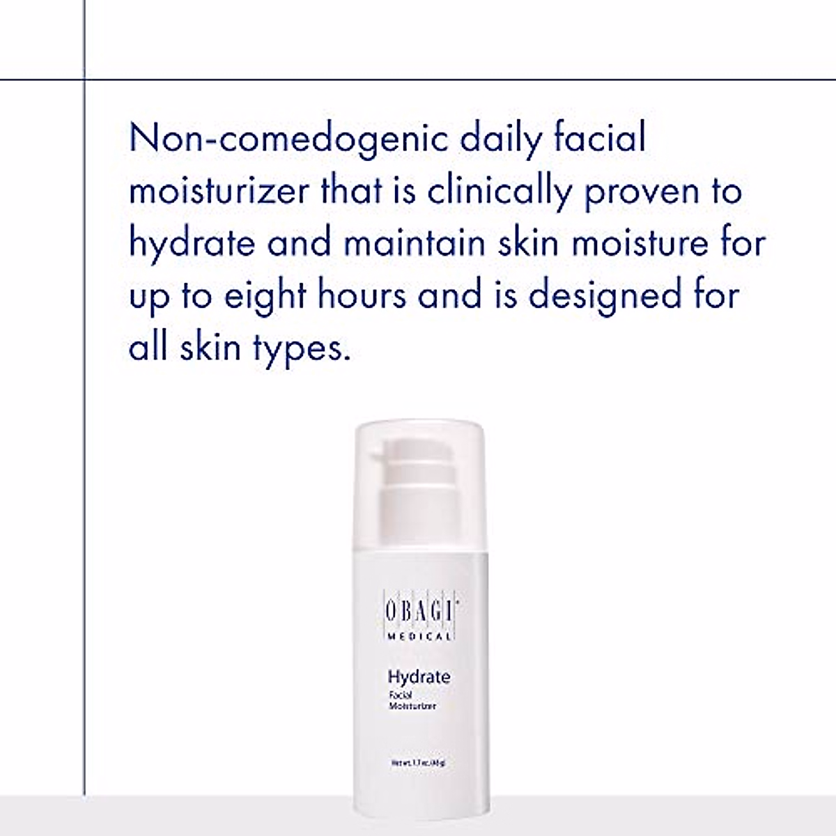 Obagi Hydrate Facial Moisturizer with Hydromanil for Long-Lasting Moisture Protection - Contains Shea Butter, Mango Butter, and Avocado Oil 1.7 oz.