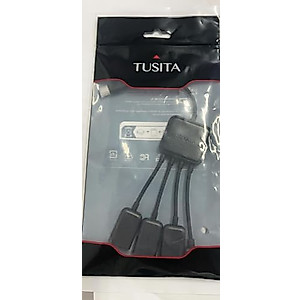 TUSITA Micro USB HUB Adaptor with Power, 3-Port Charging OTG Host Cable Cord Adapter Compatible with Raspberry Pi 2 3 Pi Zero Android Smart Phone Tablet Samsung Galaxy HTC Sony Google LG/Linux
