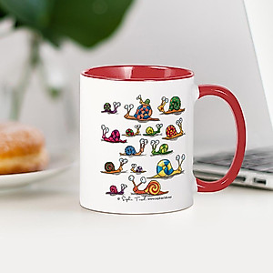 CafePress Snails Abound! Mug By Sophie Turrel Ceramic Coffee Mug, Tea Cup 11 oz