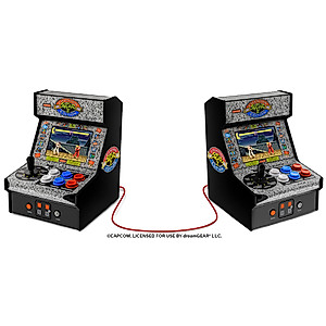 My Arcade Street Fighter 2 Champion Edition Micro Player-Fully Playable, Includes CO/VS Link for Multiplayer Action, 7.5 Inch Collectible, Full Color Display, Battery or Micro USB Powered