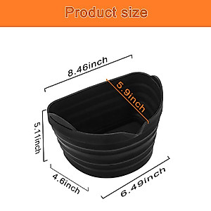 KSUYICA Crock Pot Divider Insert Silicone, Slow Cooker Dividers Silicone Liners Fit 6-8 Qt Crockpots, Reusable BPA Free Leakproof crock pot liner Accessories Cooking Liner for Most Slow Cooker