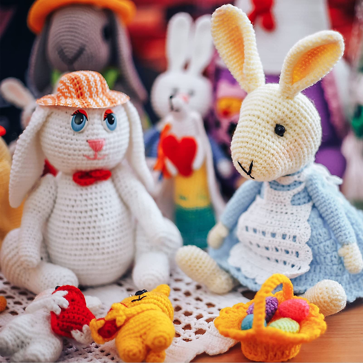 6 Pack Yarn for Crocheting and Knitting, Knitted Crochet Yarns Polyester Thread Round Rope Yarns for DIY Handbag Purse Basket Crochet Bag Fabric Yarn (Milk White)