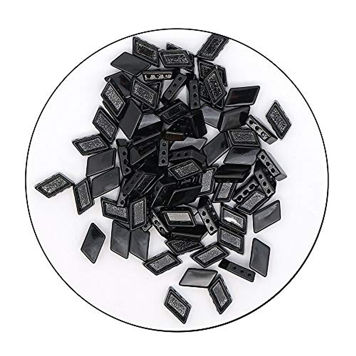 10pcs/lot Material for Bracelet Women Tile Beads for Jewelry Making DIY Gift Mix Color Geometric Shape Yin Yand - (Color: RO-P0101 Jewelry)