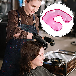 HEALLILY Hair Salon Neck Tray, Pink, Plastic, Compact, Adjustable, Hair Styling, Coloring Tool, Salon, Barbershop, Home Use