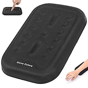 UnivoColors Elbow Rest Pad Armrest Pad, Ergonomic Wrist Support Pad Memory Sponge Elastic Granular Cotton Fiber Elbow Cushion Arm Wrist Rest Mouse Pad for Computer,Offices Typing,Gaming(Black)