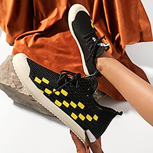 CsgrFagr Flying Weave Large Size Sports Treadmill Shoes Couples Indoor Fitness Driving Yoga Non Slip Breathable Shoes Womens Sandals Narrow (Black, 9)