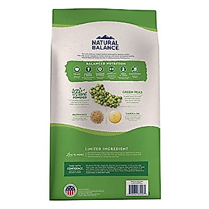 Natural Balance Limited Ingredient Adult Dry Dog Food with Vegan Plant Based Protein and Healthy Grains, Vegetarian Recipe, 24 Pound (Pack of 1)
