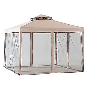 Sunjoy 10'x10' Hampton Softtop Steel Gazebo with Netting