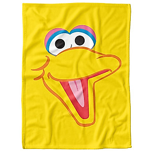 LOGOVISION Sesame Street Lightweight Baby Blanket, 30"X40", Big Bird Head Unisex for Infants Girls & Boys