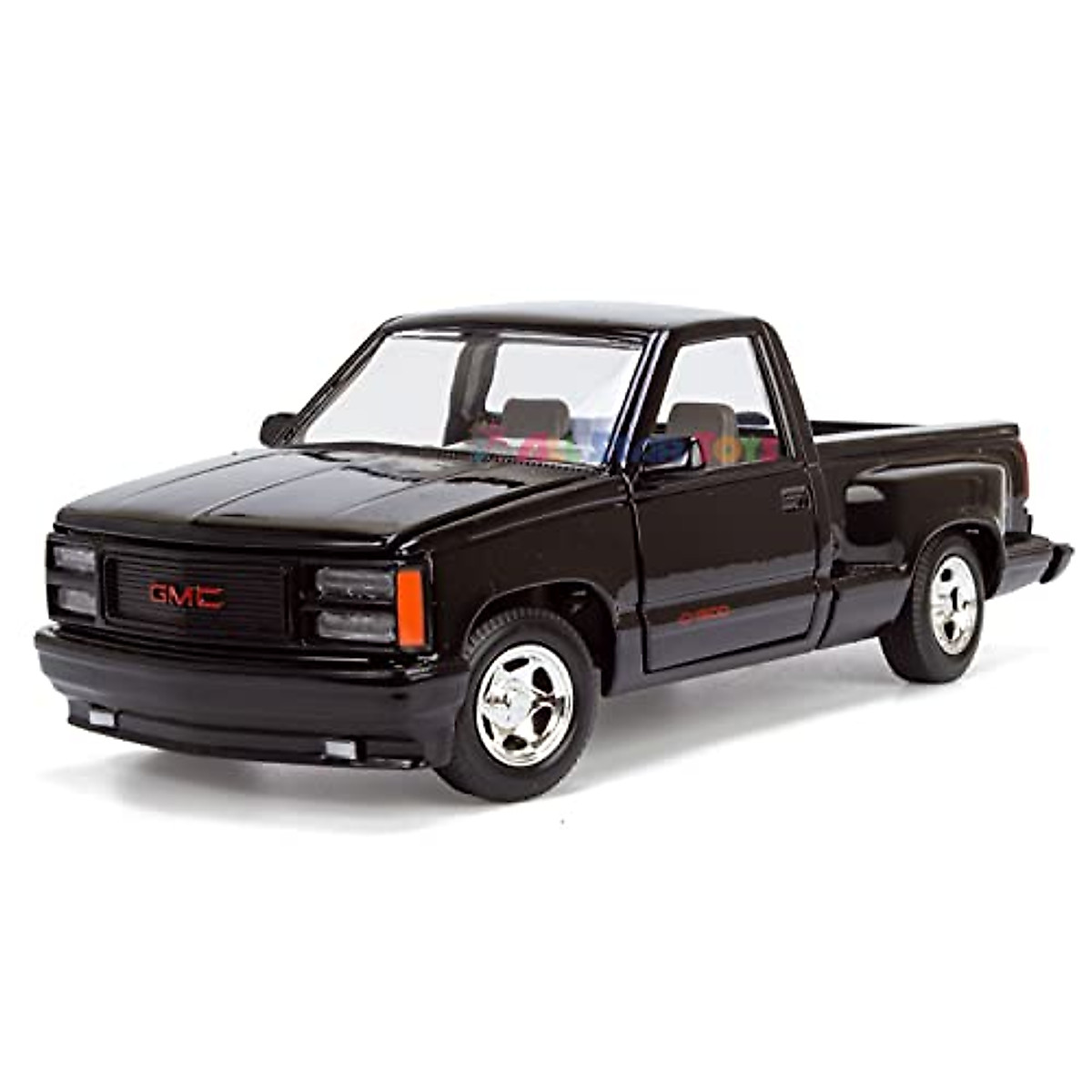 Motormax 1992 GMC Sierra GT Pickup Truck 1/24 Diecast Model Car Black 73204