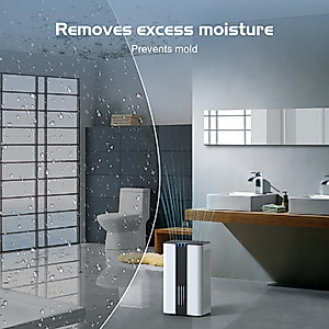 COLAZE Dehumidifiers for Home, 850 Sq.Ft Dehumidifier for Room Bathroom Bedroom RV Closet, 85 OZ Water Tank, Two Working Modes with Auto Shut Off, 7 Colors LED Light