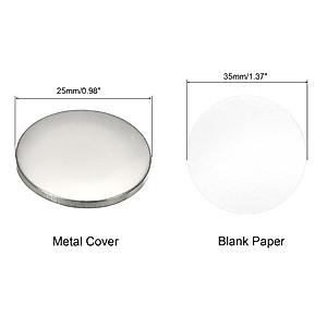 PATIKIL 1.95inch Button Parts, Blank Button Making Supplies,50Pcs Round Badge Parts DIY Pin Maker Kit for Button Maker Machine with Metal Cover Metal Base, Film and Blank Paper