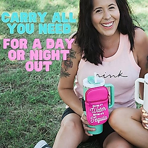 OOTGA Water Bottle Pouch for Stanley | Maybe its Water Maybe its Tequila | Tumbler Pouch for Stanley Quencher 30 & 40 oz | Stanley Cup Accessories | Neoprene Gym Accessory Bag, Outdoor Activities