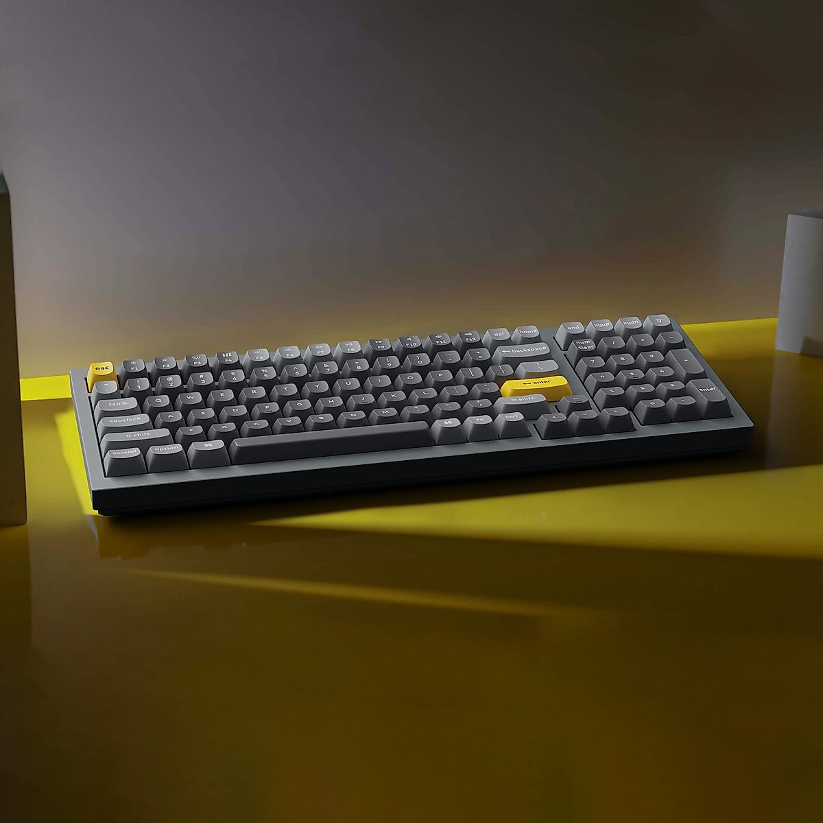 Keychron Q5 96% Layout Wired Custom Mechanical Keyboard, Hot-Swappable Gateron G Pro Red Switch, QMK/VIA Programmable Macro, Full Aluminum, RGB Backlight, Double Gasket for Linux Mac Windows - Grey