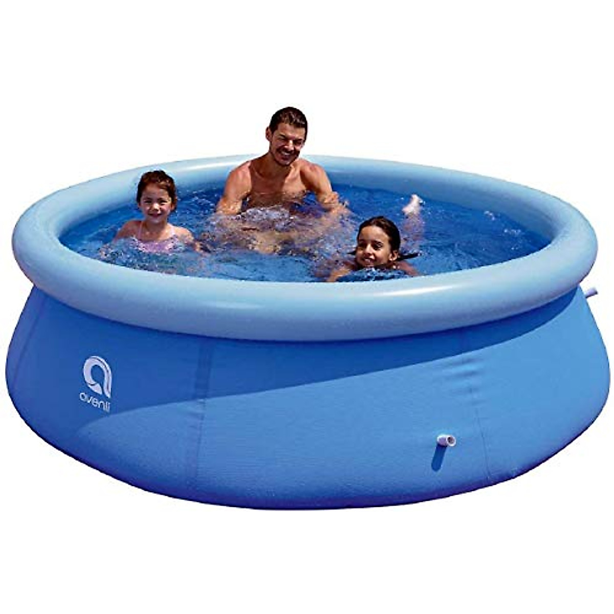 Family Inflatable Swimming Pool,Inflatable Kiddie Pools,Inflatable Top Ring Swimming Pools, Adults Pools Inflatable Outdoor Garden Waters Sports Game Easy Set Durable 8ft x 25in (Navy Blue)