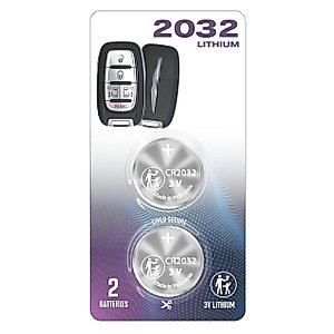 (2 Pack) CR2032 2032 Smart Remote Key Fob OEM Battery FITS Key case Shell Keychain (2017-2022) for Chrysler Pacifica and Voyager Smart Key Remotes (FCC ID: M3N-97395900, 2AOKM-CYV12) - 3 to 7 Buttons