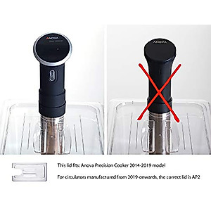 LIPAVI C5L-AP Lid for LIPAVI C5 Sous Vide Container, with cut-out for the Anova Precision immersion circulator