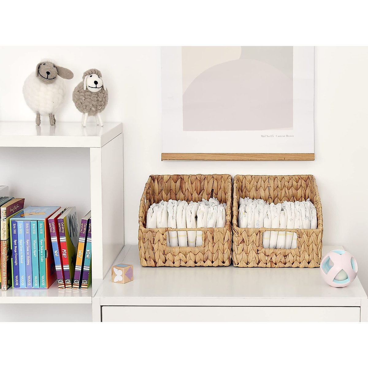 StorageWorks Wicker Storage Baskets with Built-in Handles