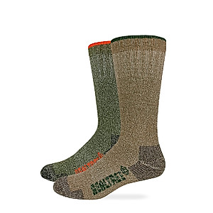Realtree Mens Heavyweight Merino Wool Blend Full Cushion Mid Calf Boot Socks 2 Pair Pack