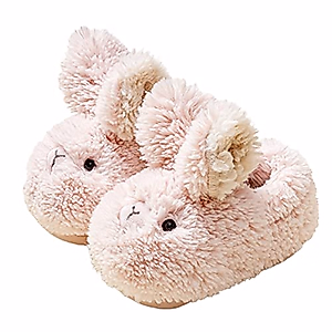 Caistre Toddler Slippers Girl Kids Bunny Cute House Slipper Fuzzy Slippers Winter Slipper Warm Slippers Soft Plush Boy Indoor Slipper