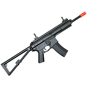 Airsoft Spring Powered Rifle Foldable Stock DE M307 Adjustable Hop Up Manual Safety 300 FPS with Free 1000 Bulldog Airsoft BBS 6mm