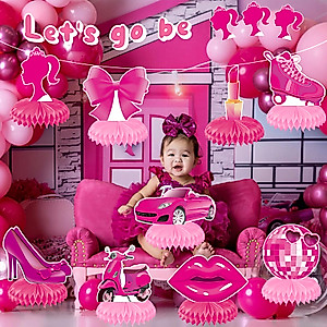 Pink Girls Birthday Decorations Pin The Crown on The Princess Doll Disco Bachelorette Birthday Party Decoration for Pink Girls Doll Theme Party Western Cowgirl Birthday Bridal Shower