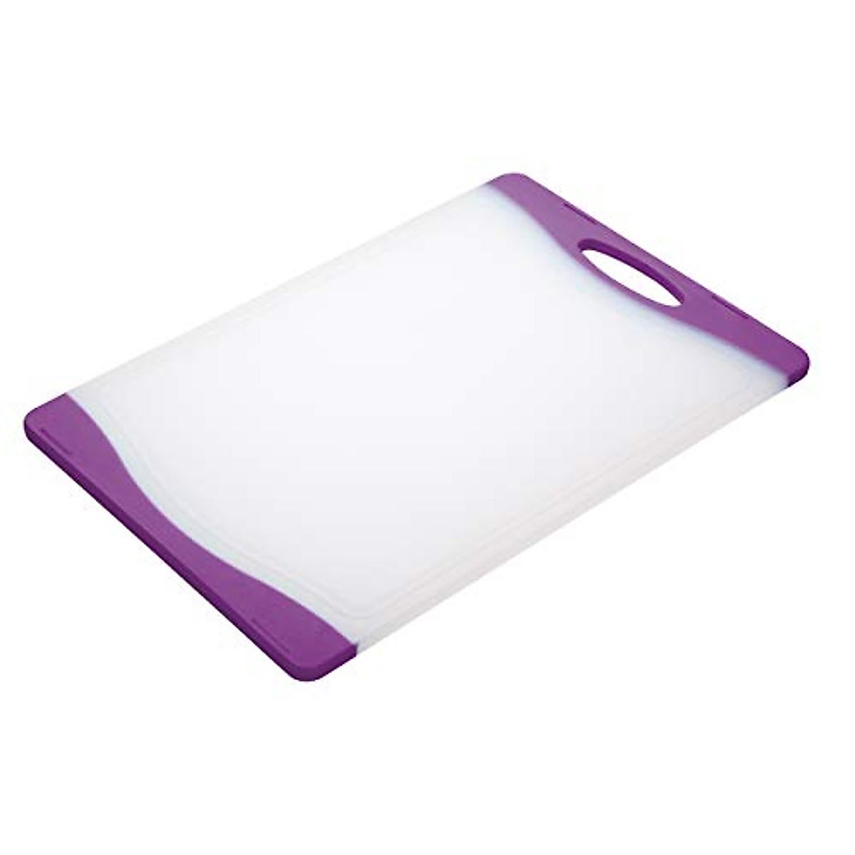 KitchenCraft CWBOARD350PUR Colourworks Polyethylene Reversible Cutting Board, 36.5 x 25 cm - Purple
