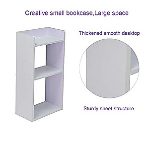 3-Tier Open Shelf Bookcase Simple Floor Bedroom Shelf Creatives Free Combination Small Bookshelf