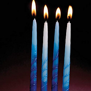 Rite Lite Premium Dripless Blue & White Hanukkah Candles - Bulk Value Pack of 45 - Decorative & Fits Most Menorahs Jewish Holiday Party Favors Accessories Decorations for All 8 Nights of Chanukah