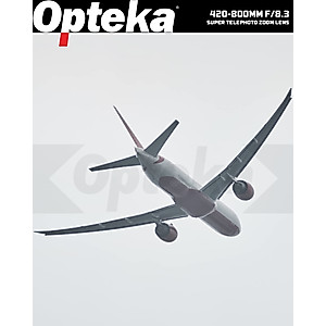 Opteka 420-800mm (w/ 2X- 840-1600mm) f/8.3 HD Telephoto Zoom Lens for Canon 90D, 80D, 77D, 70D, 60D, 50D, 7D, 6D, 5D, T7i, T7s, T7, T6s, T6i, T6, T5i, T5, T4i, T3i, SL3, SL2, SL1 Digital SLR Cameras