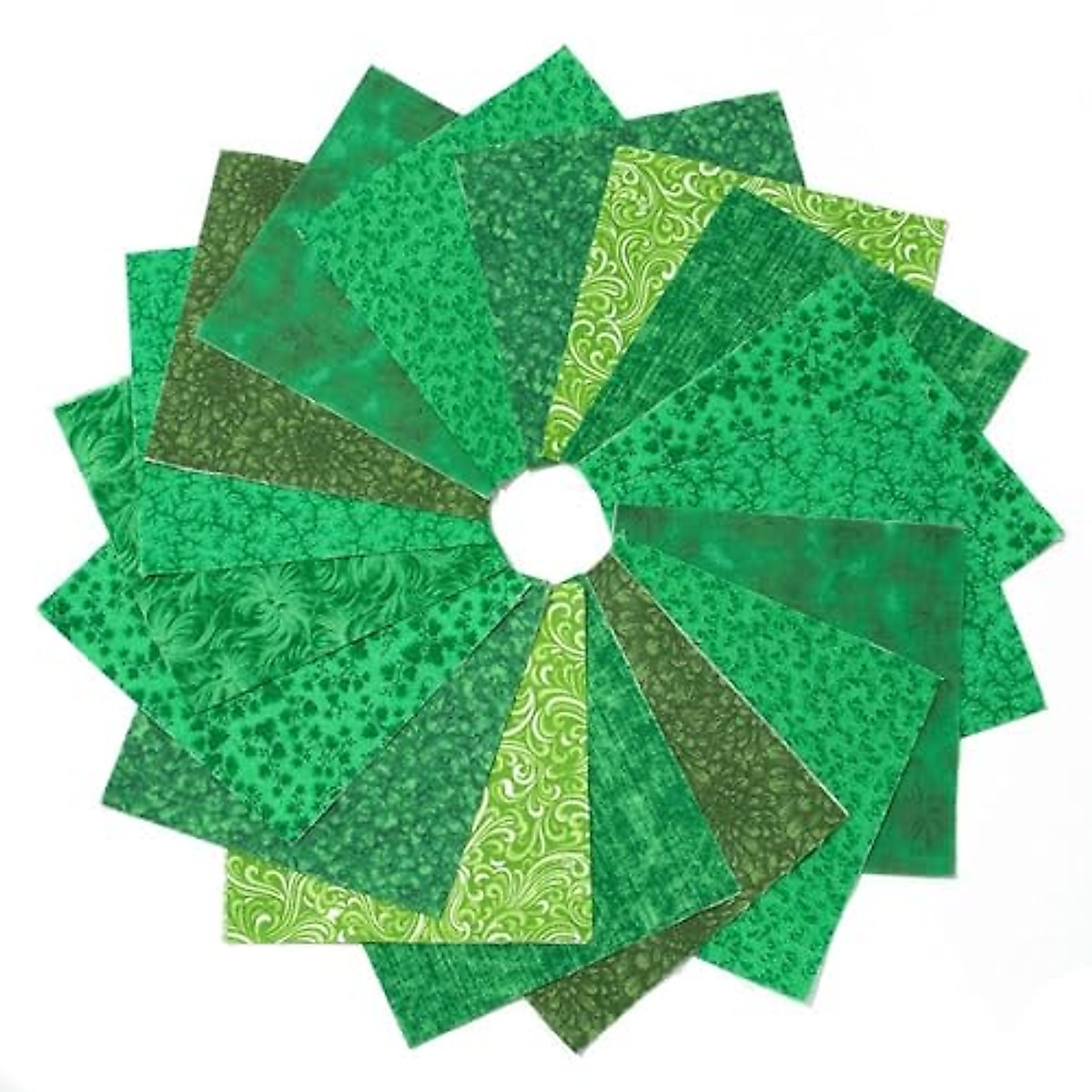 20 Pcs Fabric Strips Cute, Beautiful 100% Cotton Fabric Quilting Strips, Width 44 inch Length 2.5 inch, Gift It's All Green Jelly Roll pre-Cut, DIY Blanket