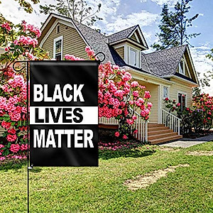 ANLEY Double Sided Premium Garden Flag, Black Lives Matter Decorative Garden Flags - Weather Resistant & Double Stitched - 18 x 12.5 Inch