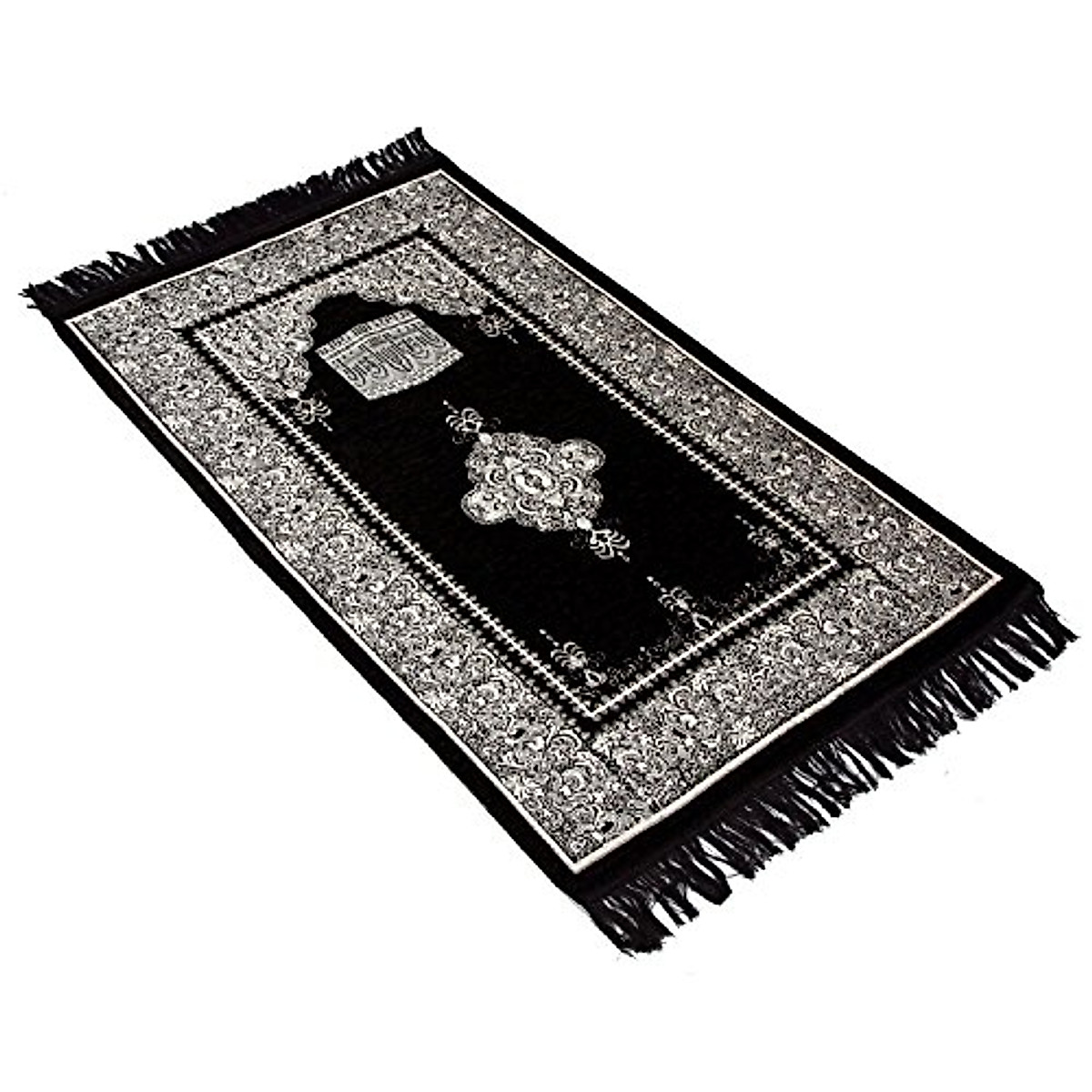 Sajda Rugs Prayer Rug - Turkish, Black, Size Length: 48 Inches | Width: 30