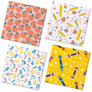 40Pcs Back to School Napkins-School Theme Ruler Apple Alphabet Paper Napkins First and Last Day of School Preschool Kindergarten Graduation Decoration