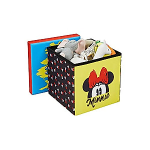 Disney Minnie Mouse Storage Ottoman, 15” Toy Box