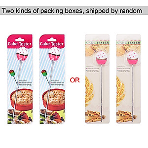 MoldFun 2Pcs Cake Tester Probe Cake Bread Pastry Biscuit Cookie Muffin Baking Cooking Stainless Steel Long Tester Skewer Sticks Tool