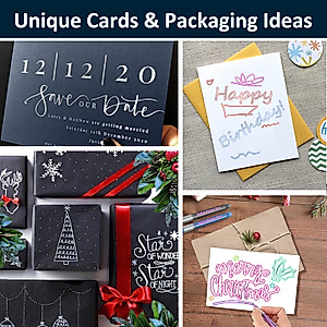 KERIFI Super Squiggles Double Outline Markers 12 Colors Supersquiggles Double Line Self Outline Metallic Markers, Shimmer Glitter Pens Set for Christmas Card, Easter Eggs, Scrapbook, DIY Art Crafts