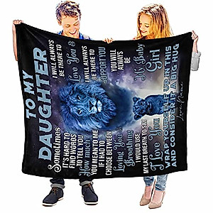 InterestPrint Custom Love Blanket Throw to My Daughter from mom and Dad, I Will Always Be There to Love & Support You Daughter Blanket Bed Throws