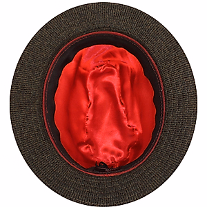 RICHMAN BROTHERS Wool Fedora Irish Walking Hat (OLIVE-F5117, Large-X-Large)