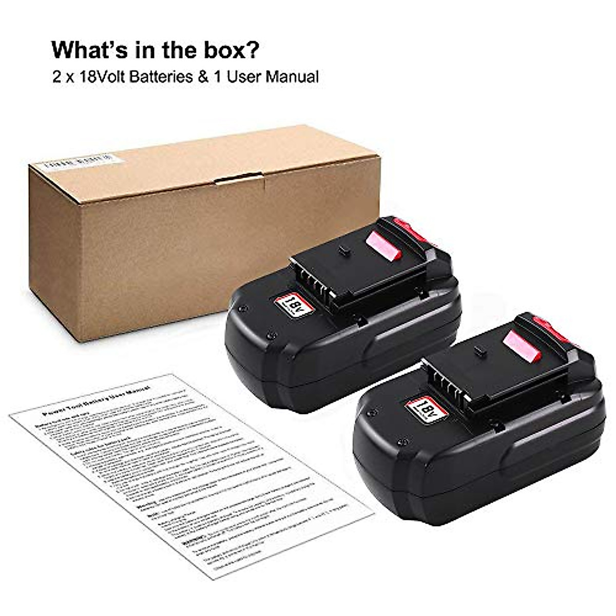 3.6Ah Replacement Battery Compatible with Porter Cable 18V Battery Ni-MH PC18B Battery Replacement PCC489N PCMVC PCXMVC Cordless Power Tools 2Packs