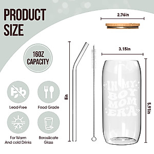 Boy Mom Gifts -New Mom Gifts, Gifts for New Mom -Mothers Day Gifts for a Mom of Boys -Boy Mom Birthday Christmas Gifts, Gifts for Mom to Be, Expecting Mom, Boy Mama -In My Boy Mom Era 16Oz Glass Cup