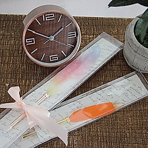 SPICE OF LIFE Feather Quill Pen & Stand Holder - Pink - Ballpen Set, Office/School Accessories