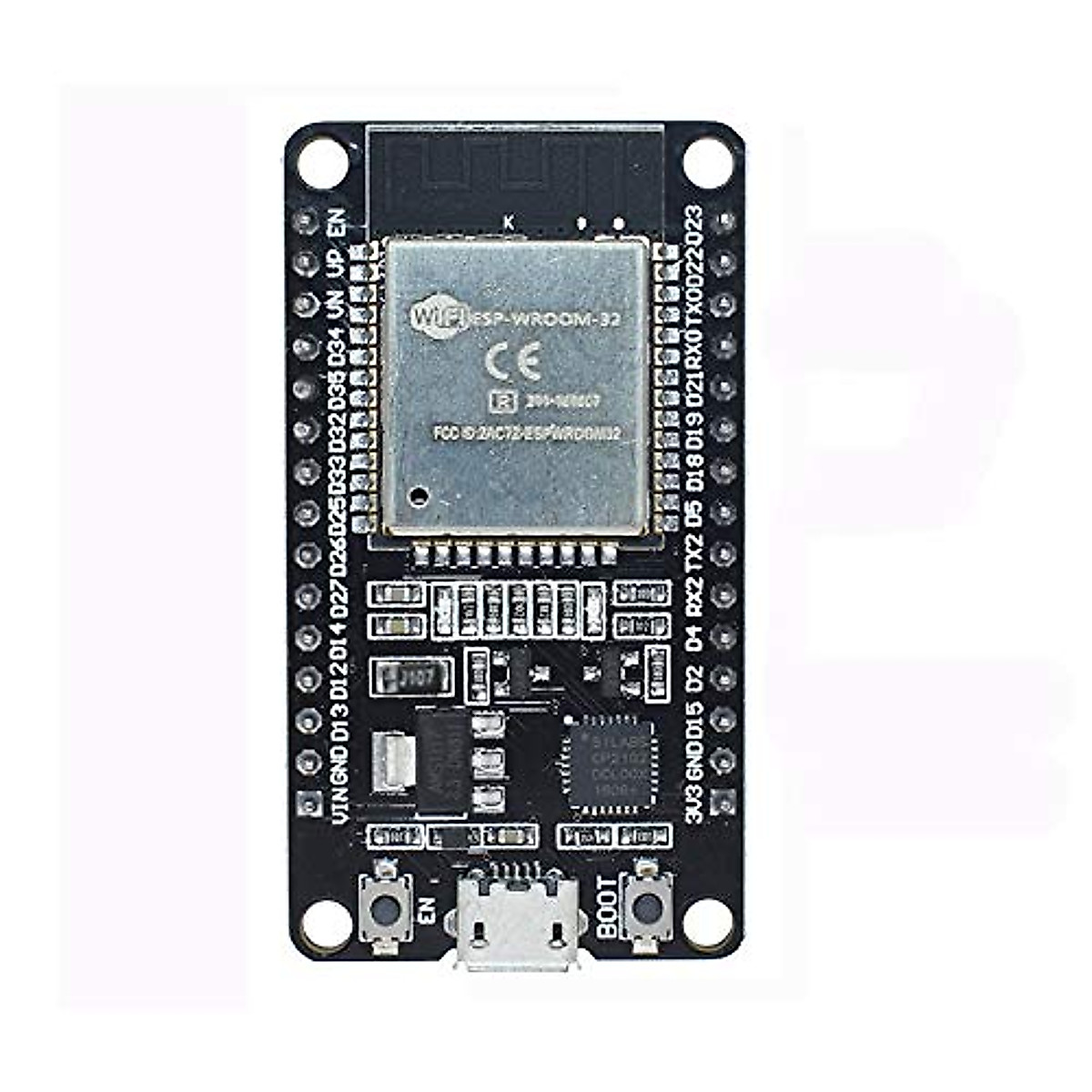 VEGET 2PCS ESP32 Development Board 2.4GHz Dual Cores ESP-WROOM-32 ESP-32S WiFi Microcontroller Processor Integrated with Antenna Module Board