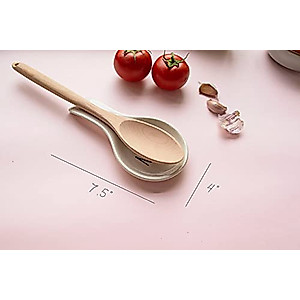 VILIGHT Ceramic Spoon Holder for Stove Top - Farmhouse Kitchen Accessories Decor - Spoon Rest for Kitchen Counter - Gifts for Cooking Lovers - White Ladle Holder