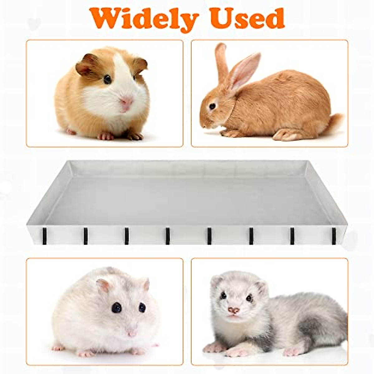 Lonepetu Waterproof Guinea Pig Cage Tarp Bottom for C & C Grids Habitat, 56“*27” Washable Guinea Pig Cage Liner Base for Rabbits Hamsters Hedgehogs Ferrets Small Pets (No Cage)