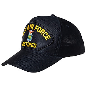 United States Air Force Retired Emblem Patch Hat Navy Blue Baseball Cap