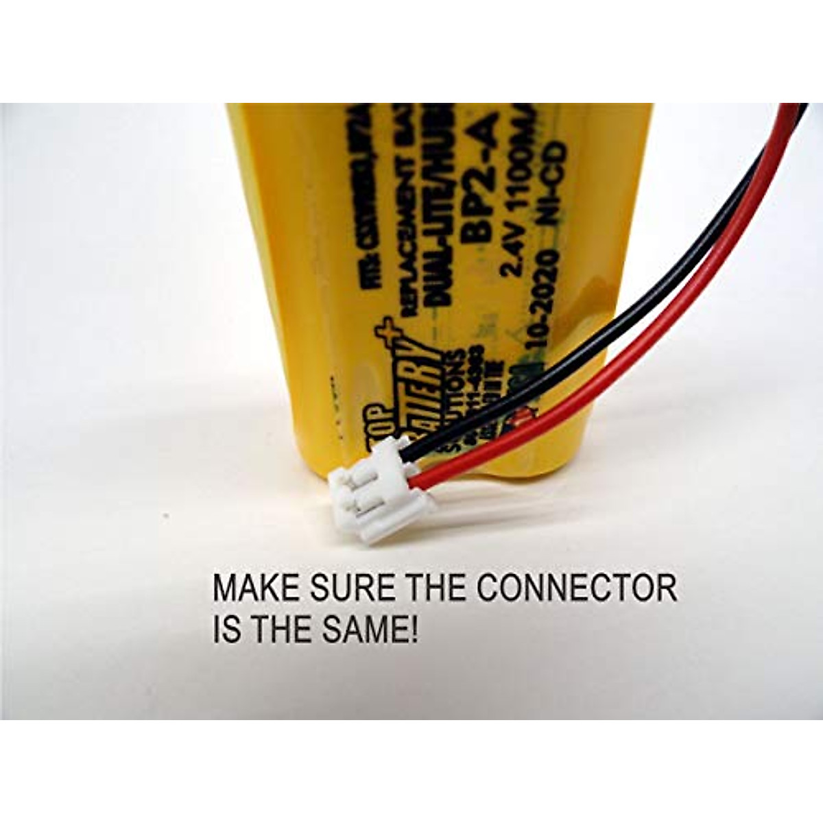 2PC Dual-LITE BP2-A Ni-CD 2.4v 1100mAh CSXWREB3 HUBBEL Battery BP2A BP2-0A 0BP2-0A Battery Pack Replacement for Exit Sign Emergency Light