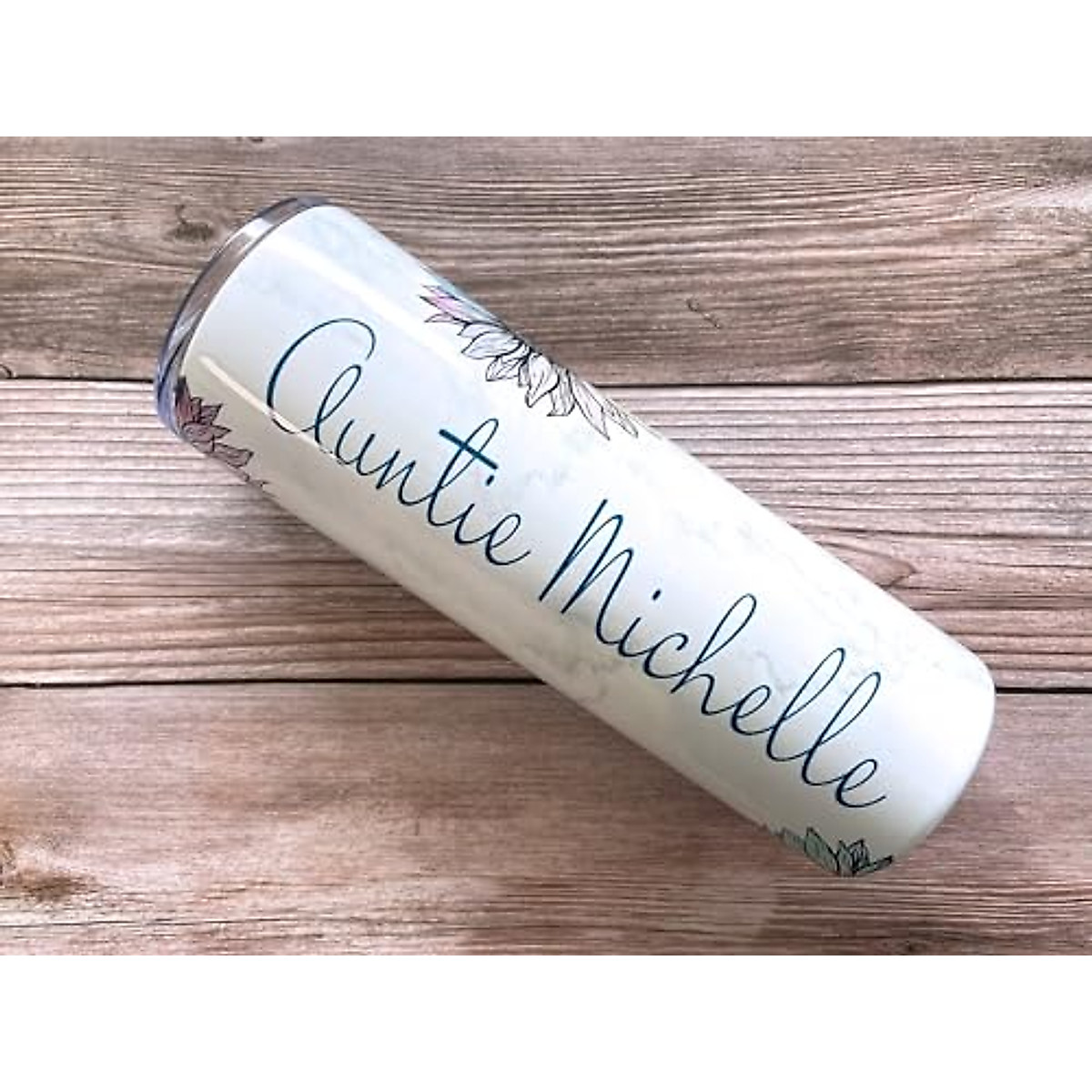 Auntie Tumbler, Double-Wall Vacuum Bottle Mug for Hot Cold Drinks, Stainless Steel Double Wall Insulated Cup With Lid And Straw, Best Aunt Cup, Aunt Gift from Niece (20 oz)