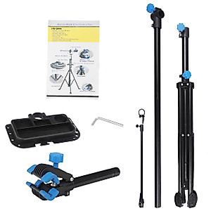 HomGarden Pro Mechanic Bicycle/Bike Repair Stand Maintenance Rack with Tool Tray Foldable Extensible Bike Workshop Stand Adjustable Height 42.5"-74", Steel
