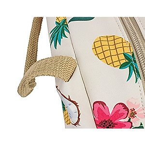 Leaper Reusable Pineapple Lunch Bag Insulated Lunch Tote Bag Lunch Box Beige